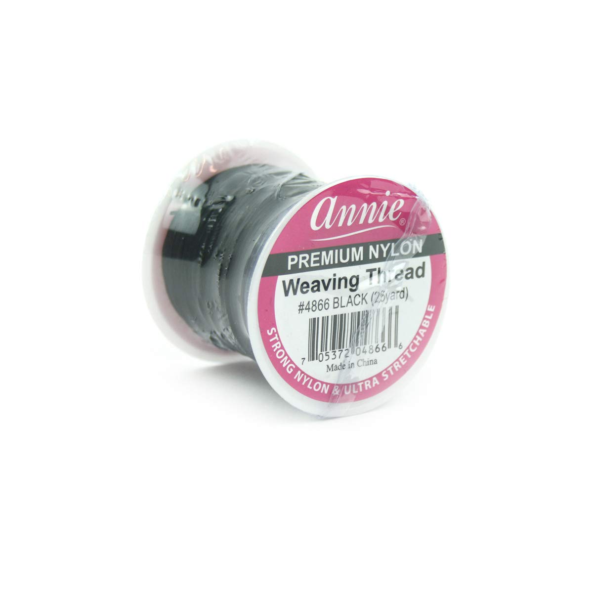 Annie Premium Nylon Weaving Thread Black 25yards | Glam Hair AU